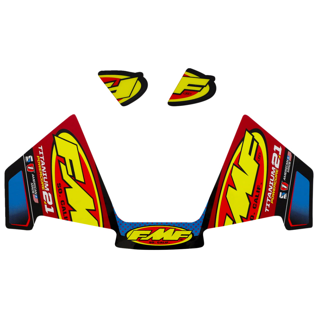 FMF Titanium Powercore 2.1 Replacement Decal Sticker Exhaust Graphic 0