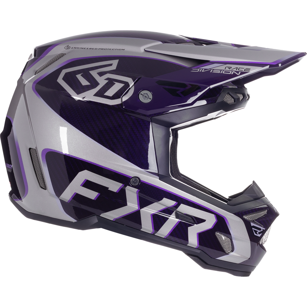 FXR 6D ATR-3 FIM Helmet 2026 Grey/Purple