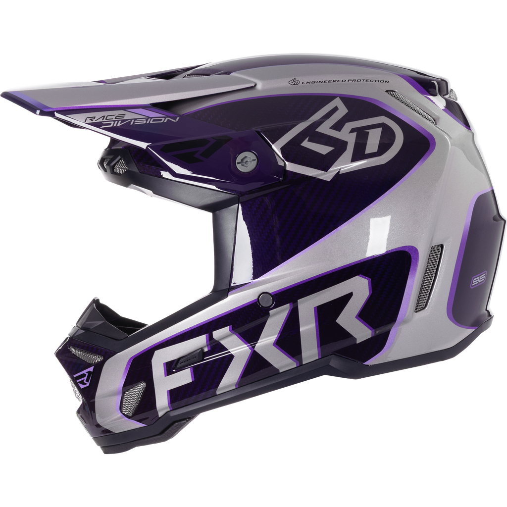 FXR 6D ATR-3 FIM Helmet 2026 Grey/Purple