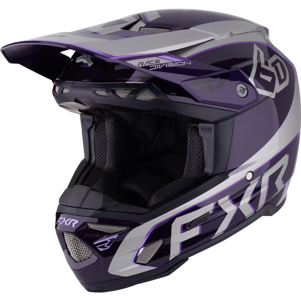 FXR 6D ATR-3 FIM Helmet 2026 Grey/Purple