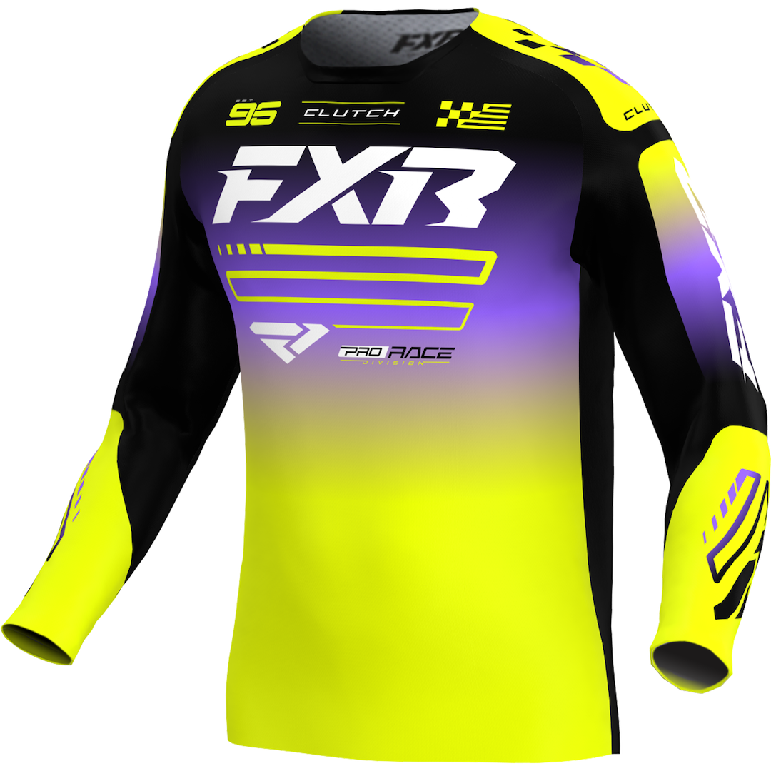 FXR KIDS Clutch 2026 MX Kit Combo HiVis/Black/Purple